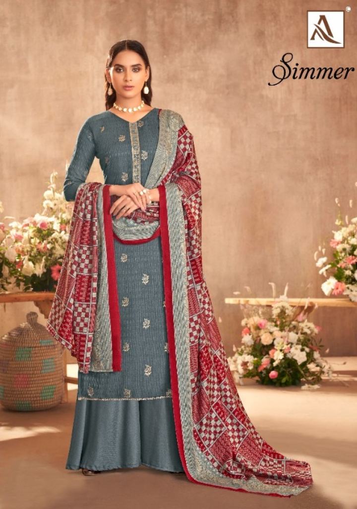 Alok Simmer Designer Dress Material,this catalog fabric is pashmina