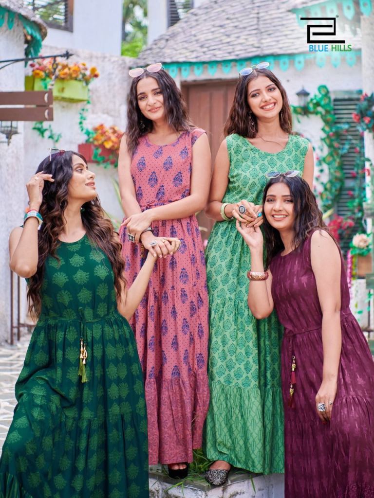 Blue Hills Sun Shine vol 5 Anarakli Long Kurti Catalog,