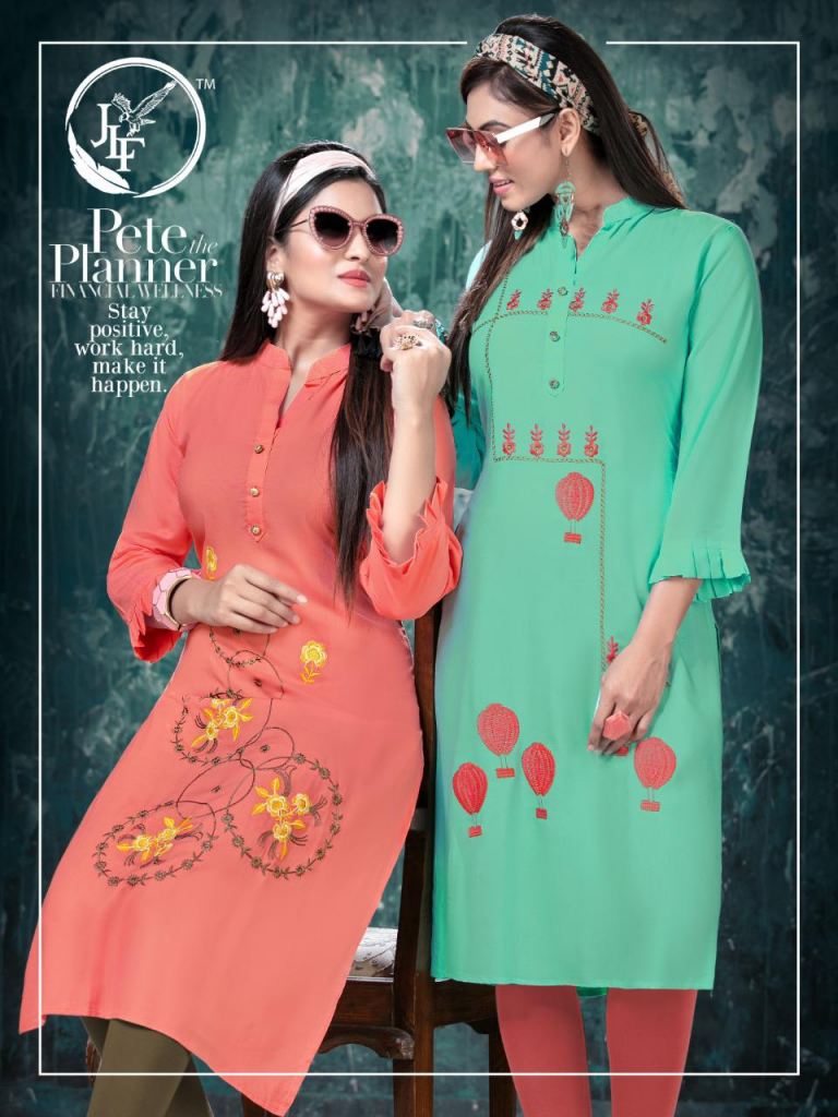 Jlf Mayuri Casual Wear Kurti Collection, this catalogue 14 kg rayon fabric.