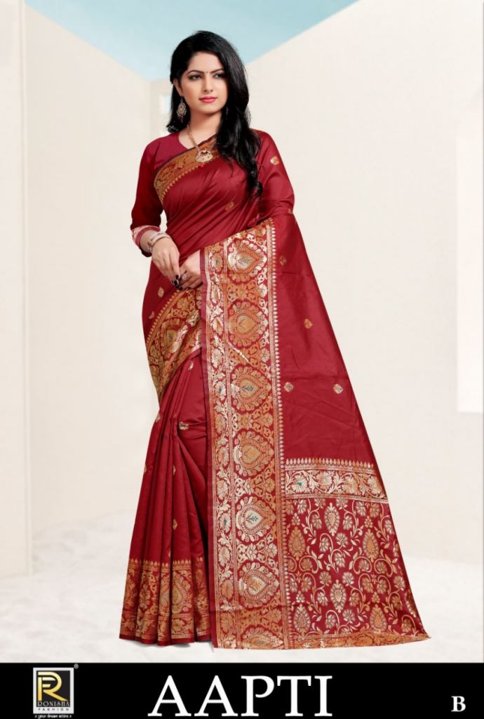 Ranjna Aapti Designer Sarees Collection,this catalog fabric is silk,