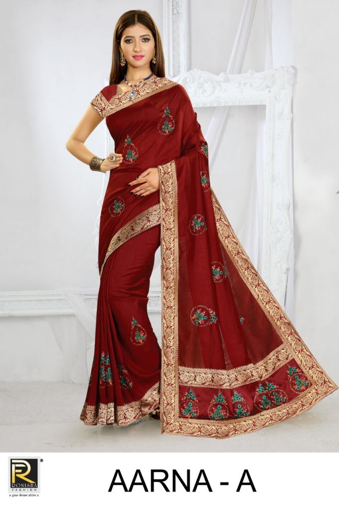 Ranjna Aarna Designer sarees collection , this catalog fabric is silk,