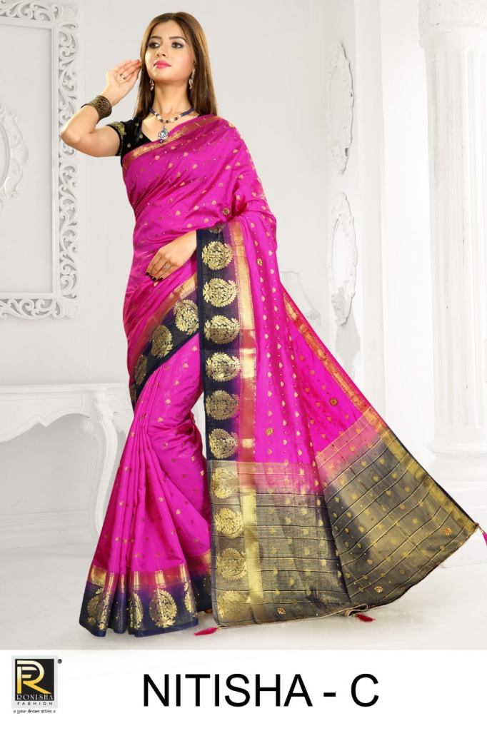 Ranjna nitisha Festive wear sarees collection, this catalog fabric is silk,