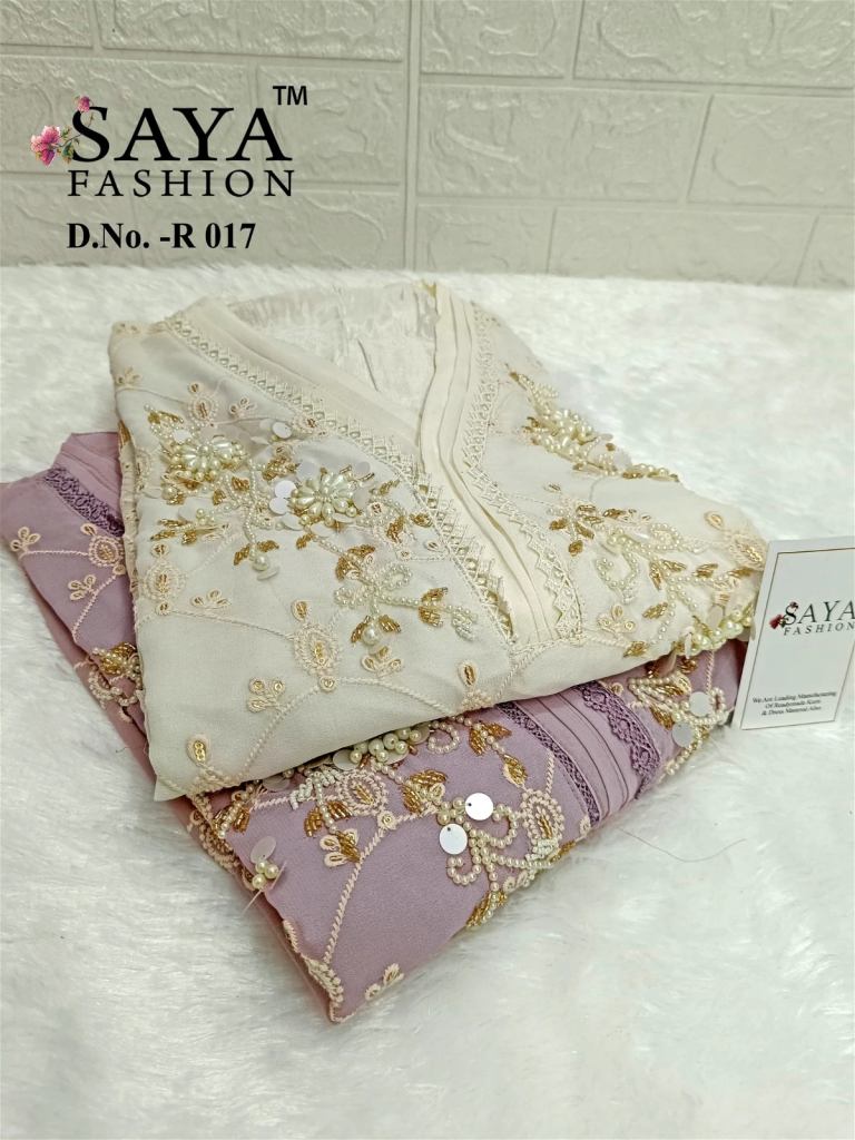 Shop Now Saya R 017 Georgette Pakistani Ready Made Suits Collection at wholesaletextile.in